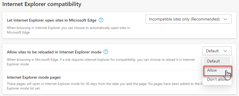 IT/Admin Guide for Edge Settings for Wisconsin County Agencies